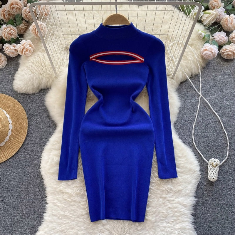 Soneya High Neck Bodycon Dress – TrenBee